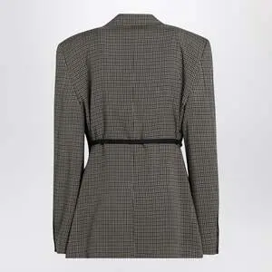 Balenciaga Gingham Checked Jacket - Green