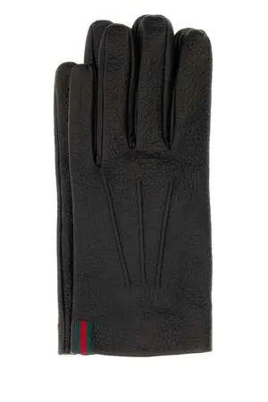 Gucci Leather Gloves - Black