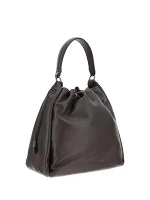 Brunello Cucinelli Leather Shoulder Bag - Brown