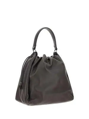 Brunello Cucinelli Leather Shoulder Bag - Brown
