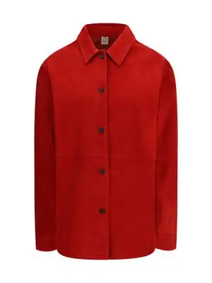 TOTEME Suede Shirt Jacket - Red
