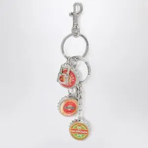 Balenciaga Logo Bottle Cap Keyring Charm