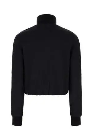 Off-White Striped Half Zip Sweatshirt