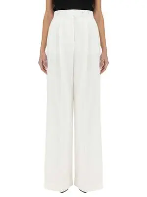 Givenchy Cotton Pleated Pants - White