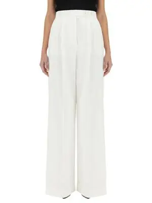Givenchy Cotton Pleated Pants - White