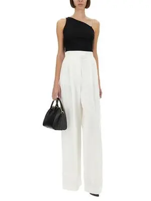 Givenchy Cotton Pleated Pants - White