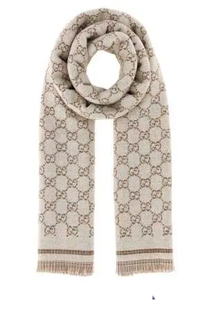 Gucci Embroidered Wool Scarf - Multicolor