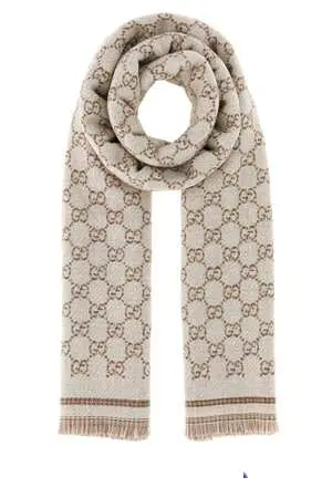 Gucci Embroidered Wool Scarf - Multicolor