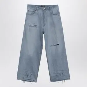 Balenciaga Light Baggy Jeans With Rips