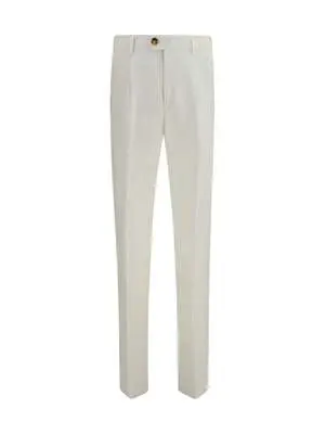 Brunello Cucinelli Linen Tailored Pants - White