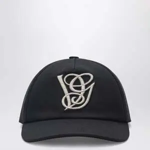 Valentino Garavani Cotton Baseball Cap With Embroidered Detail - Black