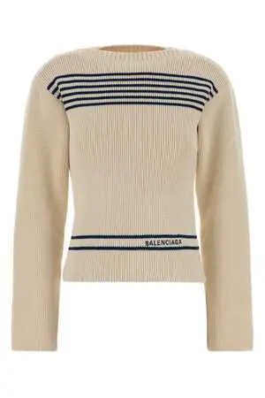 Balenciaga Sand Cotton Sweater - Brown