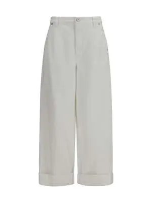 Brunello Cucinelli Cotton Pants - White