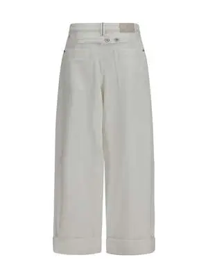 Brunello Cucinelli Cotton Pants - White