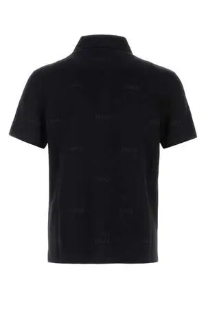 Gucci Embroidered Wool Blend Polo Shirt