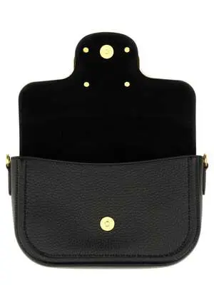 Valentino Garavani Alltime Leather Shoulder Bag - Black