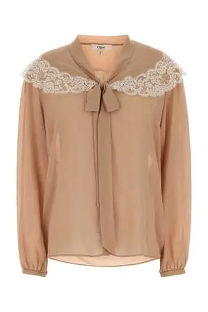 Chloé Skin Crepe Blouse - Pink