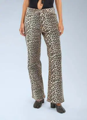 GANNI Leopard Print Izey Pants