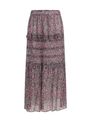 Isabel Marant Étoile Volomia Long Ruffled Skirt - Purple