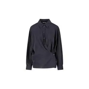 LEMAIRE Twisted Silk Shirt - Black