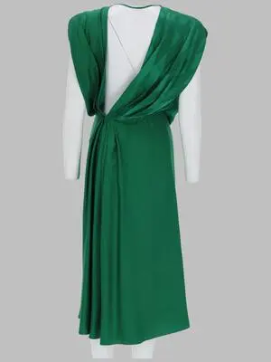 Versace Abito Midi Drappeggiato In Seta