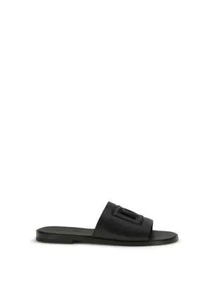 Dolce & Gabbana Logo Sandals - Black