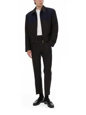 Versace Giacca In Lana E Mohair Con Zip