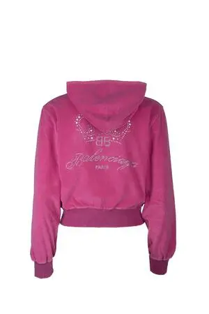 Balenciaga Full Zip Hooded Sweatshirt - Multicolor