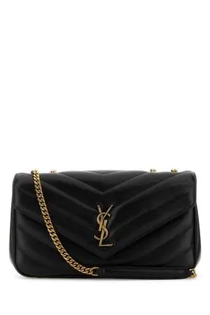 Saint Laurent Leather Medium Loulou Shoulder Bag - Black
