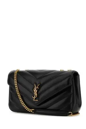 Saint Laurent Leather Medium Loulou Shoulder Bag - Black