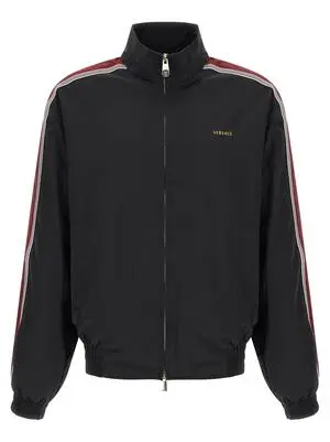 Versace Craquelé-effect Blouson - Black