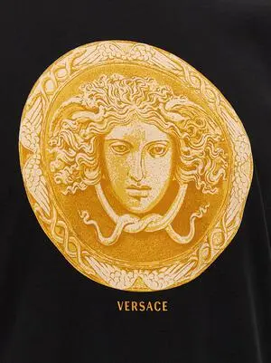 Versace Medusa Coin' Print T-shirt - Black