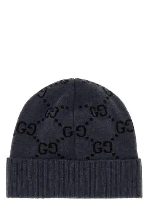 Gucci Embroidered Cashmere Beanie Hat