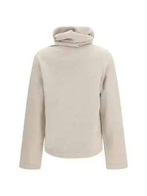 Alaïa High-neck Wool Jumper - Cream