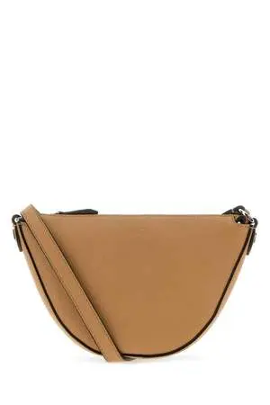 Fendi Camel Leather Mini Melon Crossbody Bag - Brown