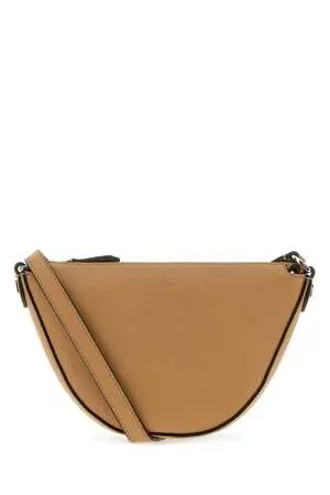 Fendi Camel Leather Mini Melon Crossbody Bag - Brown