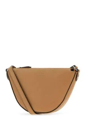 Fendi Camel Leather Mini Melon Crossbody Bag