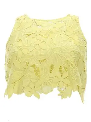 Sportmax Top Vasto In Macram - Yellow
