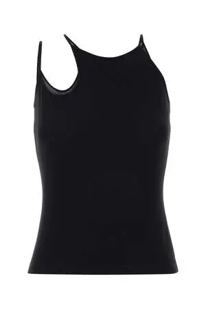 Alexander McQueen Black Mesh Tank Top - Multicolor