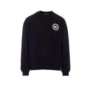 Dolce & Gabbana Dg Logo Patch Sweatshirt - Black