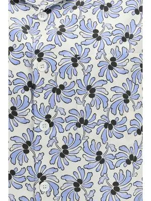 Prada Cotton Shirt With Floral Print
