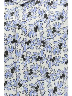 Prada Cotton Shirt With Floral Print - Multicolor
