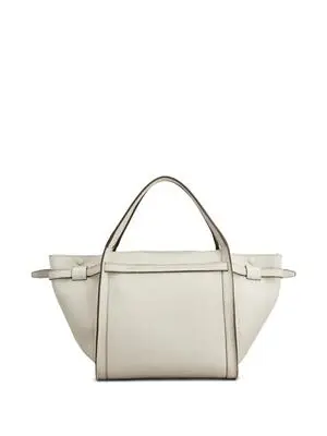 TOD'S T Signature Small Leather Shopping Bag - White