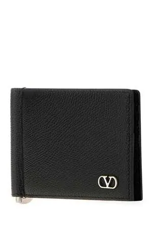 Valentino Garavani Black Leather Card Holder