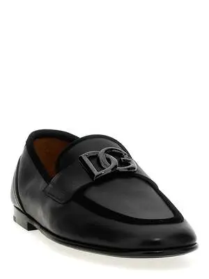 Dolce & Gabbana Logo Loafers - Black