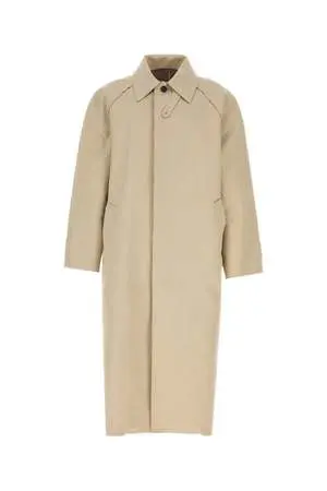Balenciaga Beige Cotton Trench Coat - Brown