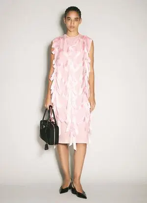 Prada Sablé Midi Dress - Pink