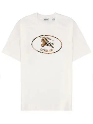 Burberry Check T-shirt - White
