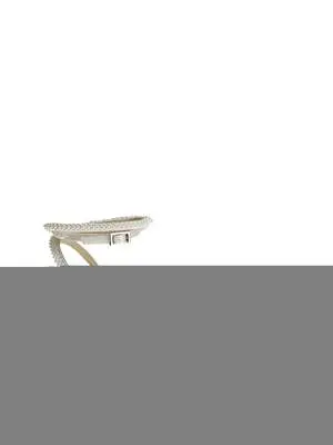 Mach & Mach Double Bow Satin Pumps - White