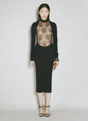 Dolce & Gabbana Chantilly Lace Insert Jersey Dress